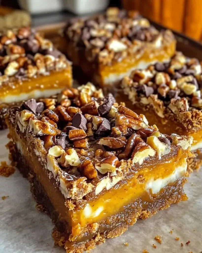 Best Pumpkin Cheesecake Bars - cookingwithlalyta